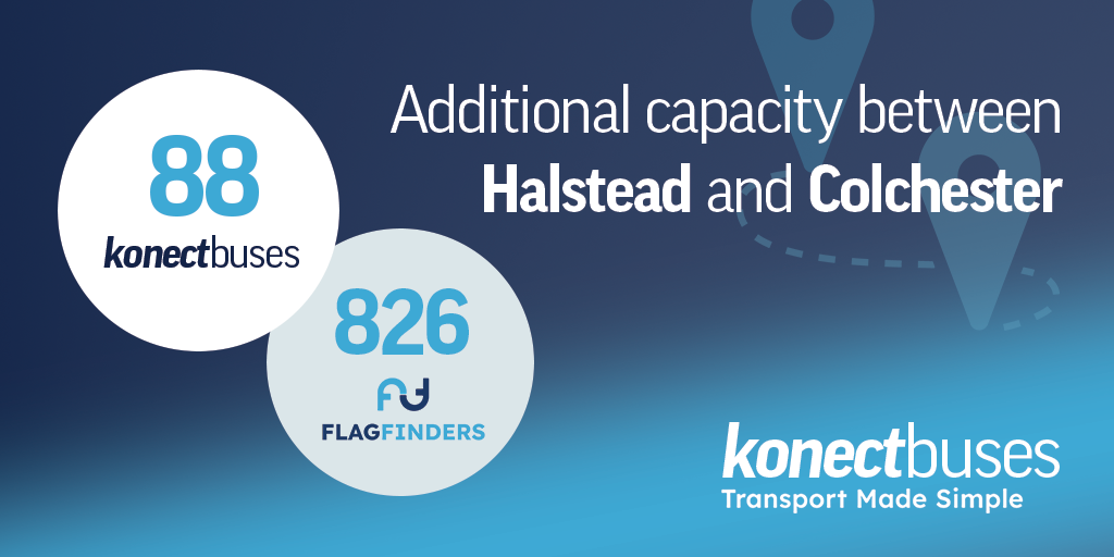 Additional capacity between Halstead and Colchester for school passengers - KonectBuses